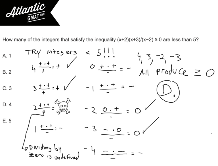 How many of the integers that satisfy the inequality (x+2)(x+3)/(x−2) ≥ ...